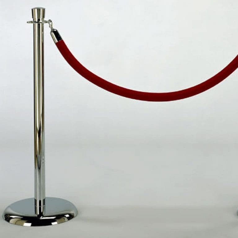 5' Red Velour Rope - Grand Event Rentals